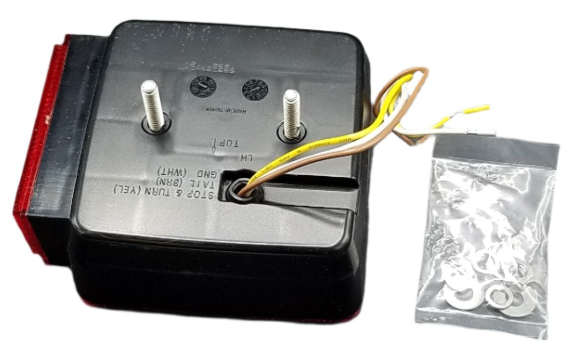 Signal-Stat LED Red/Clear Acrylic Lens LH Combo Box Light 2 Stud Hardw ...