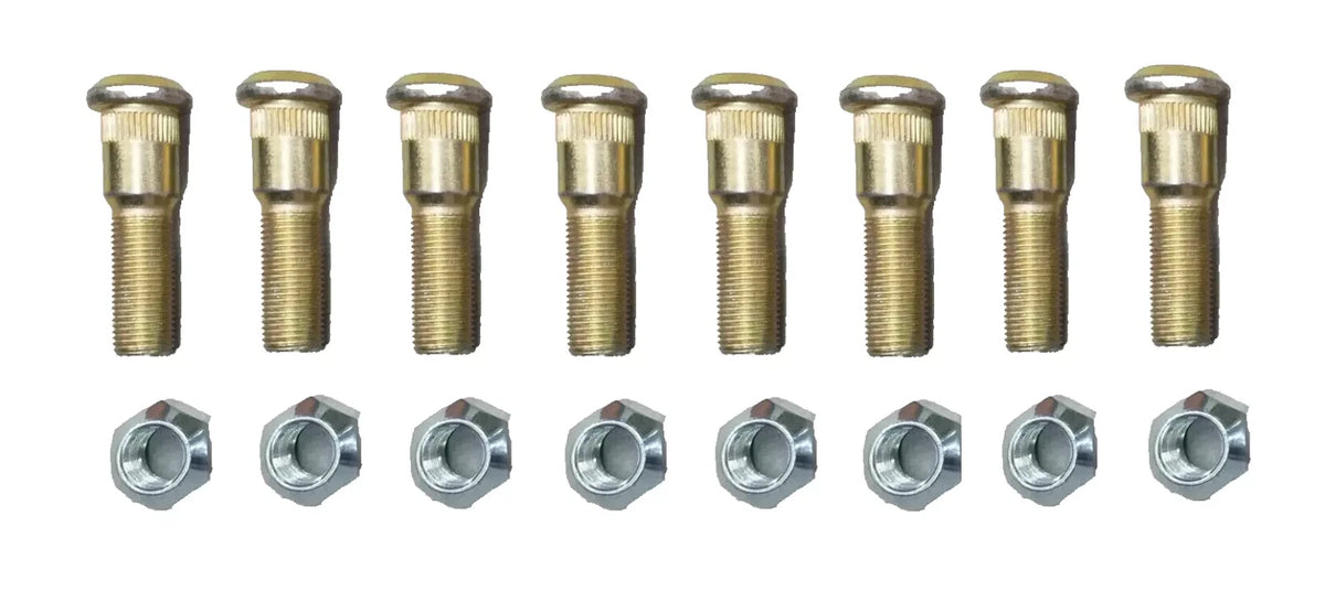 8x Drive-In Trailer Hub Studs w/ Nuts – 9/16-18 x 2-5/16 – Fits 5200–7 ...