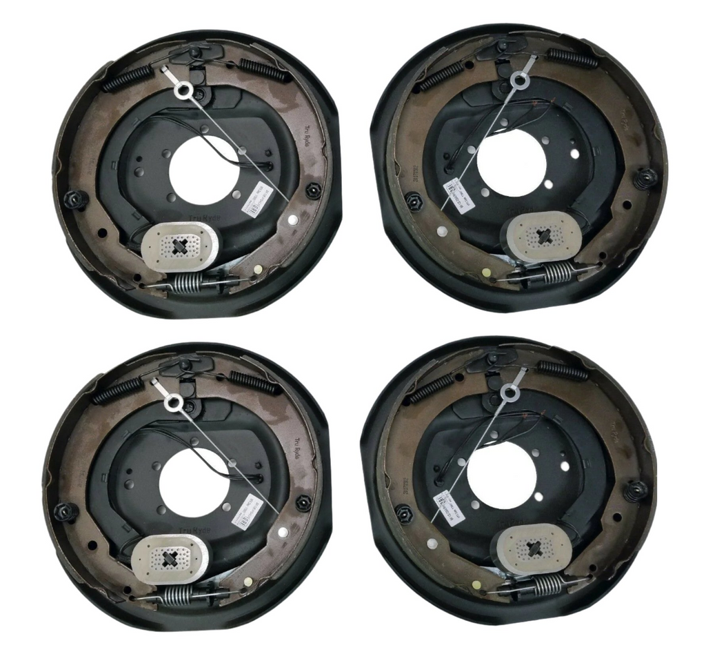 2 Pair of Trailer Backing Plate Brakes Electric 12" Self Adjust 7000 2 ...
