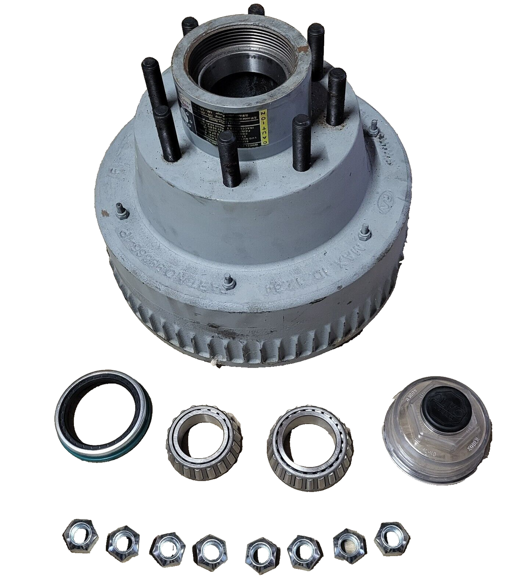 Quality Rockwell 10,000 GD Hub Drum Kit 4.75 Pilot 12.25x3.5 Trailer S ...