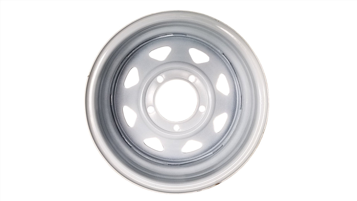 5x5.5 Rim, 15", Trailer Wheel, 2150# Rated, Replacement Rim, White, Wa ...