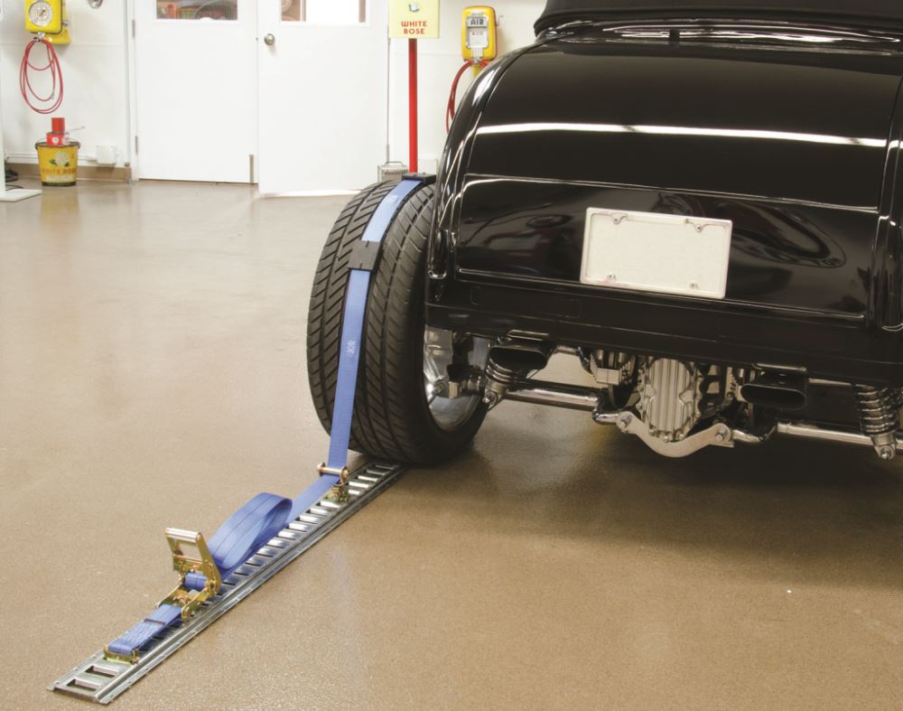 Erickson E-Track Wheel Tie-Down Strap with Roller Idler and Ratchet ...