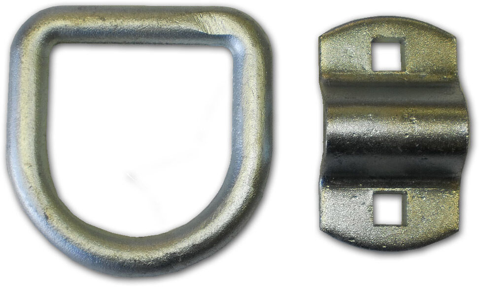1/2" Lashing Tie down D Rings Zinc 12,000# Tractor Equipment Heavy Dut ...