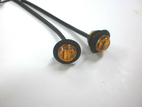 2- Maxxima 3/4 Amber LED Clearance HOT SPOT Truck Light Motorcycle ATV ...
