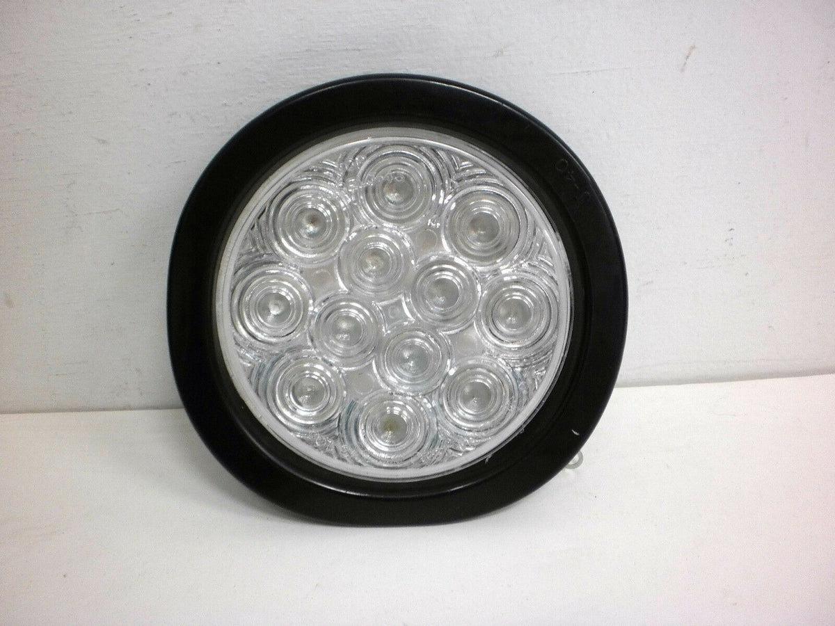 ONE 4" Round Dual Function 12 Diode Amber Clear LED Light Kit Trailer ...