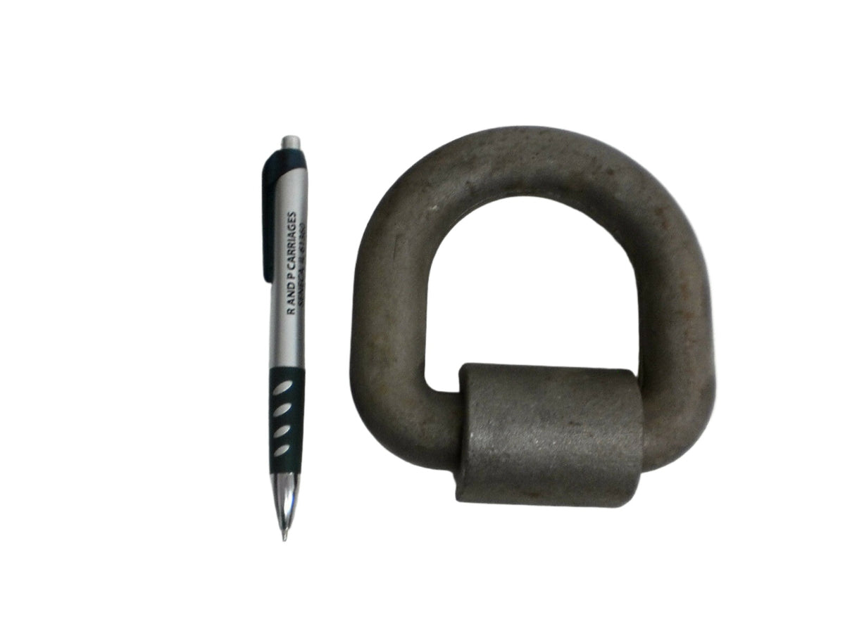 3/4" Weld On D Ring Chain Tie Down 46,000# Trailer Truck Rope Forged L ...