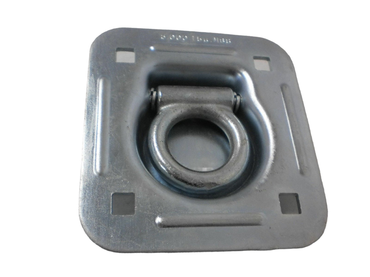 6 - 5000# Stainless Steel 4 Bolt Recessed D Ring Rope Tie Down Chain T ...