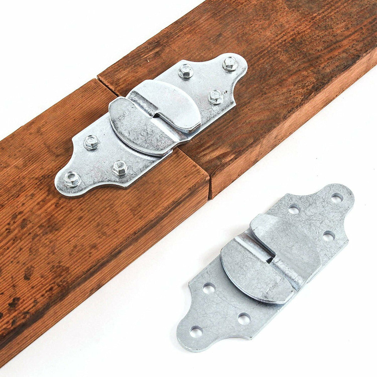 2 x Wood Side Stake Side Board Connector Brackets Trailer Truck Straig ...
