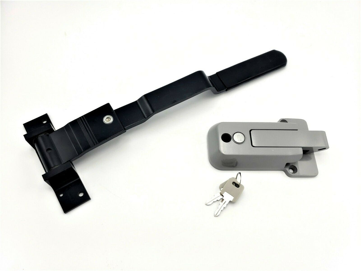 Black Swivel Cam Bar Trailer Latch Handle Door Cambar Cargo W/ Gray Lo ...