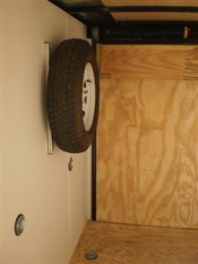 Aluminum Cargo Trailer Spare Tire Wall Mount Bracket 24" stud spacing ...
